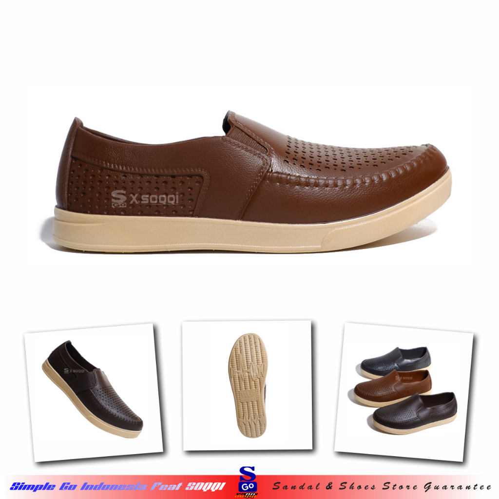 Jual Yumeida 9083 Sepatu Karet Slip On Pria Original Cowok Kekinian ...