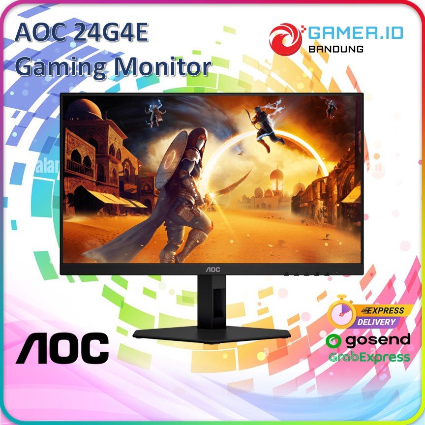 Jual AOC 24G4E GAMING MONITOR 24" FHD IPS 180HZ HDR G-SYNC 3Y WARRANTY ...