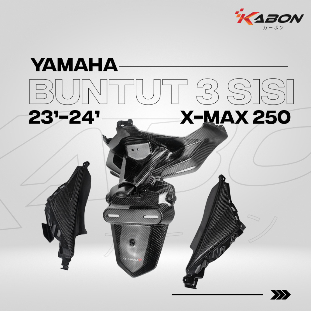 Jual Kabon Spakbor Belakang 3 Sisi Carbon - Yamaha Xmax 250 Connected ...