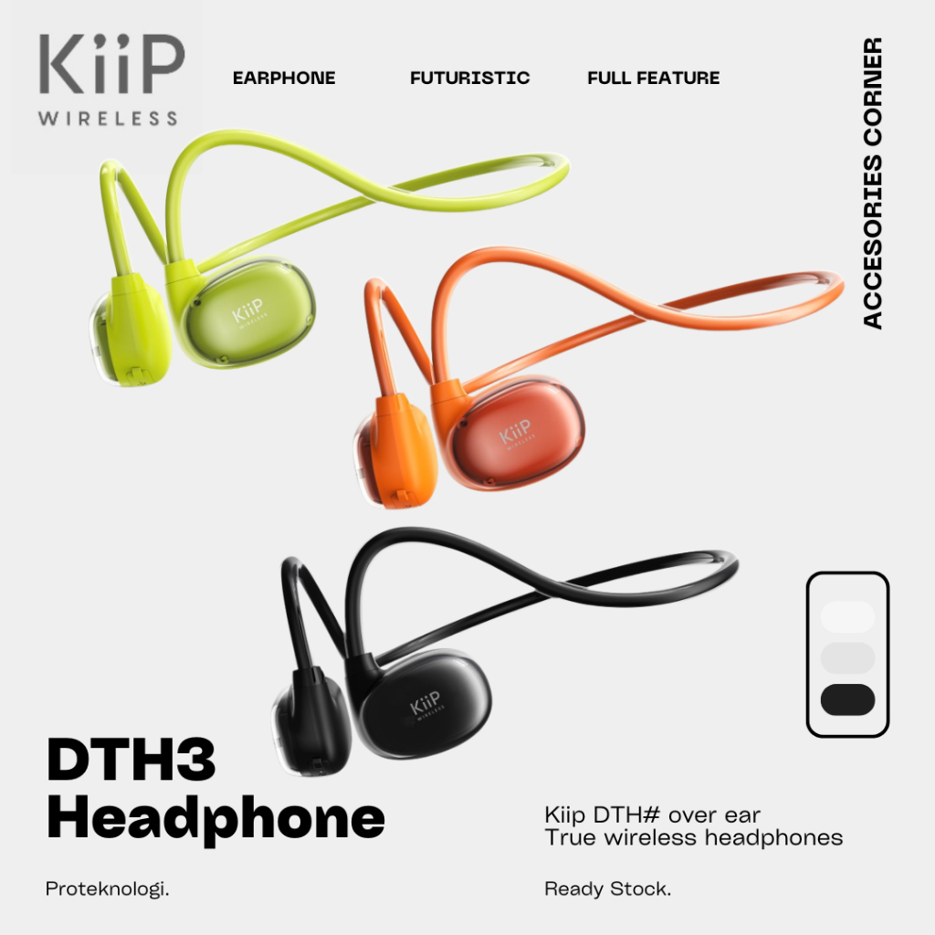 Jual KiiP DTH3 Earphone Headset Bluetooth Over Ear True Wireless ...