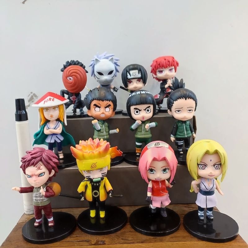 Jual mainan figure mini statue naruto obito deidara tsunade shikamaru ...