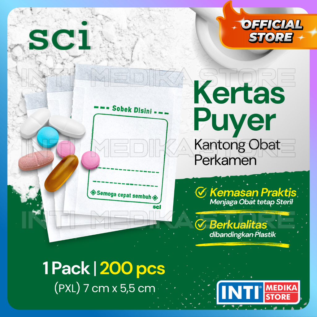 Jual SCI - Kertas Puyer Press Kantong Obat Tablet | Medicine Packet ...