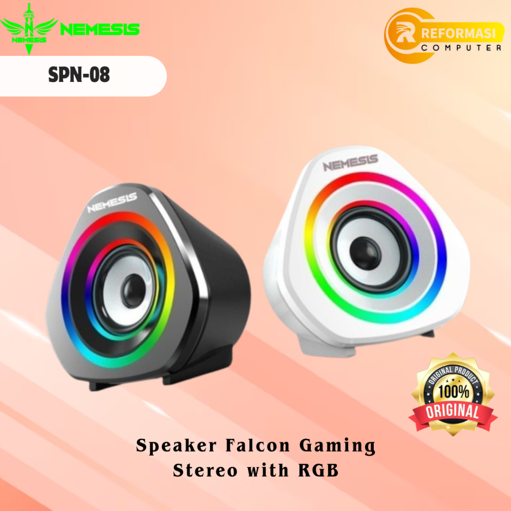 Jual NYK Speaker NYK SPN-08 / SP N08 Falcon Gaming Stereo with RGB Original | Shopee Indonesia