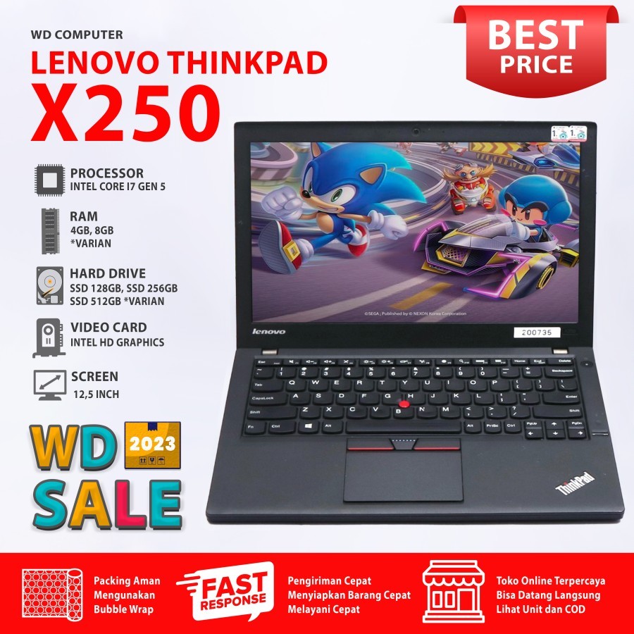Jual [WD.COMPUTER Laptop Lenovo Thinkpad X250 core i7 gen 5 | Layar 12 ...