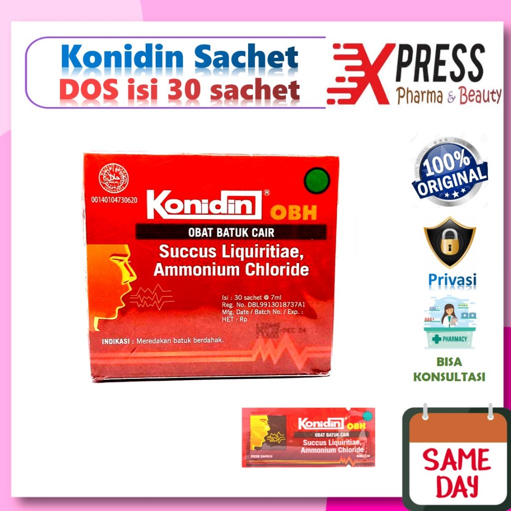 Jual ⚡XPRESS⚡ DOS Konidin OBH isi 30 sachet Sirup Obat Batuk Berdahak ...