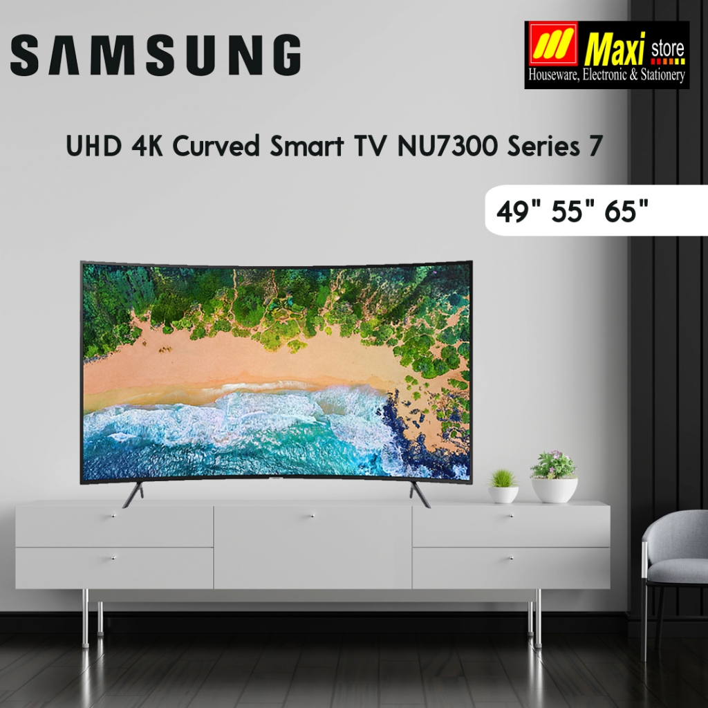 Jual Samsung UHD 4K Curved Smart TV NU7300 Series 7 | Shopee Indonesia