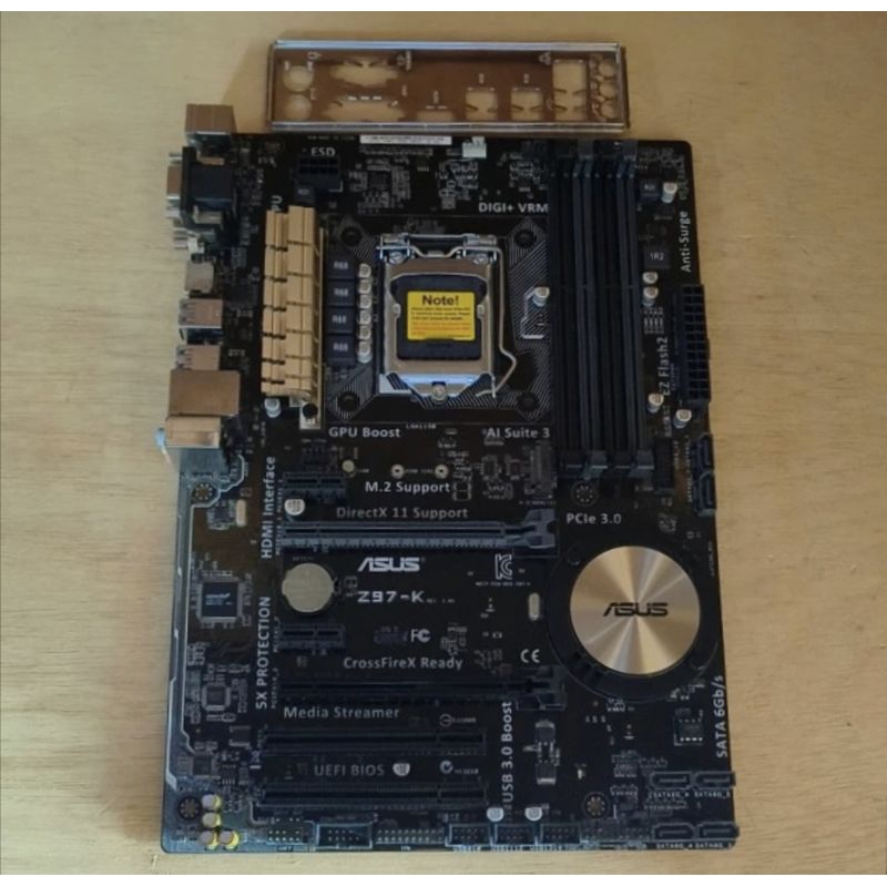 Jual MOBO/MOTHERBOAD ASUS Z97-K, LGA 1150 ATX NVME/M.2''SATA / 4 SLOT RAM DDR3 | Shopee Indonesia