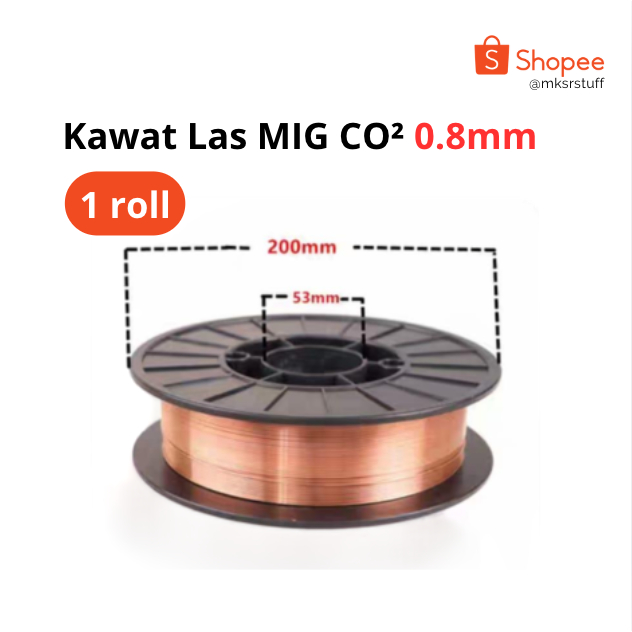Jual (1roll) Kawat Las MIG CO2 0.8mm 1.0mm | Shopee Indonesia