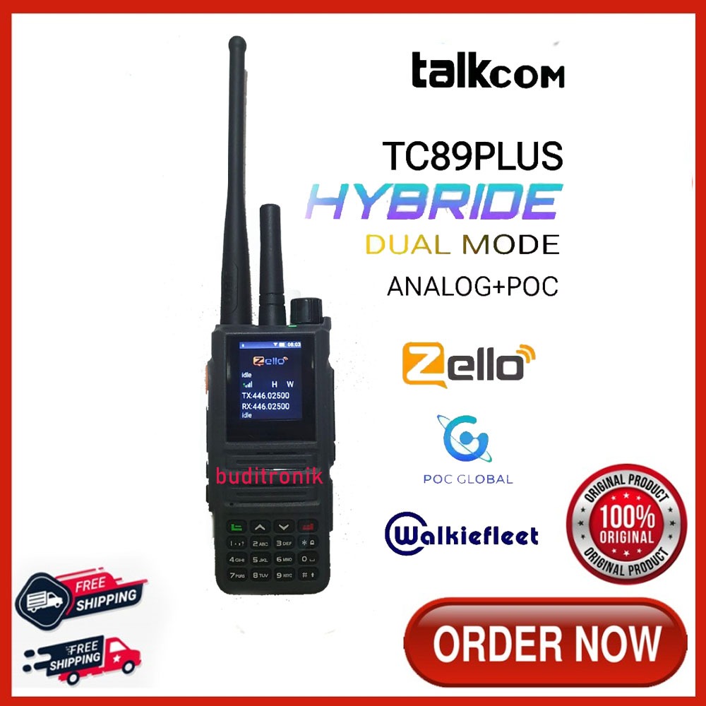 Jual Ht Poc Talkcom Tc 89 Plus Hybrid Bisa Analog UHF Dan VHF Single ...