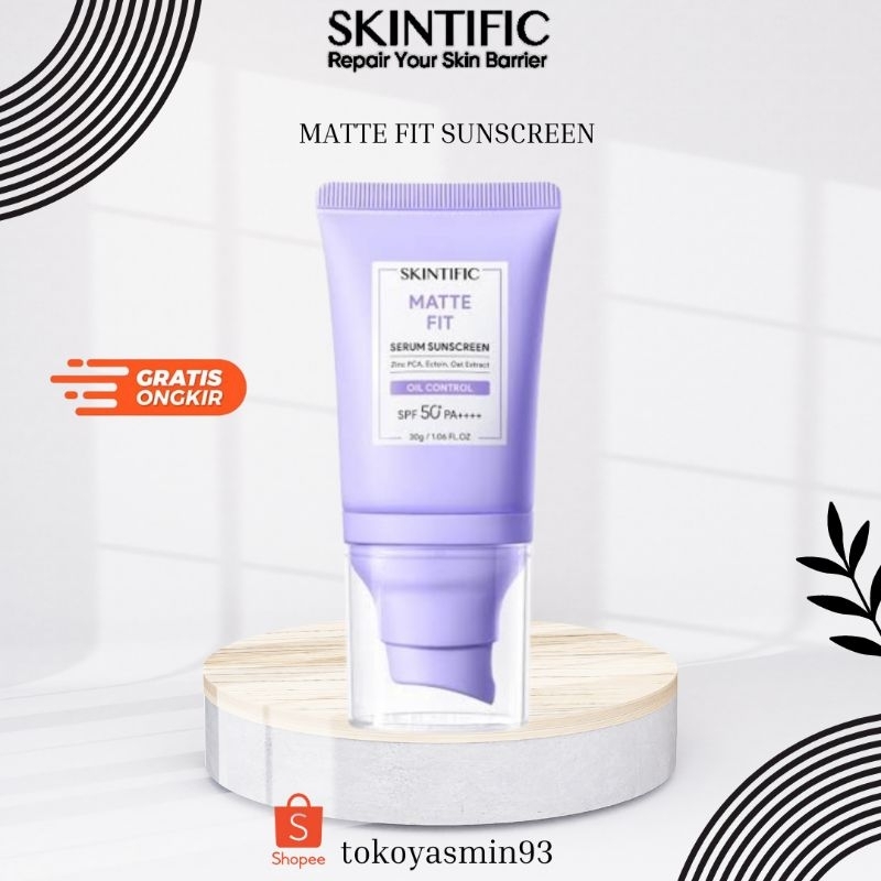 Jual SKINTIFIC MATTE FIT SERUM SUNSCREEN 30gr | Shopee Indonesia