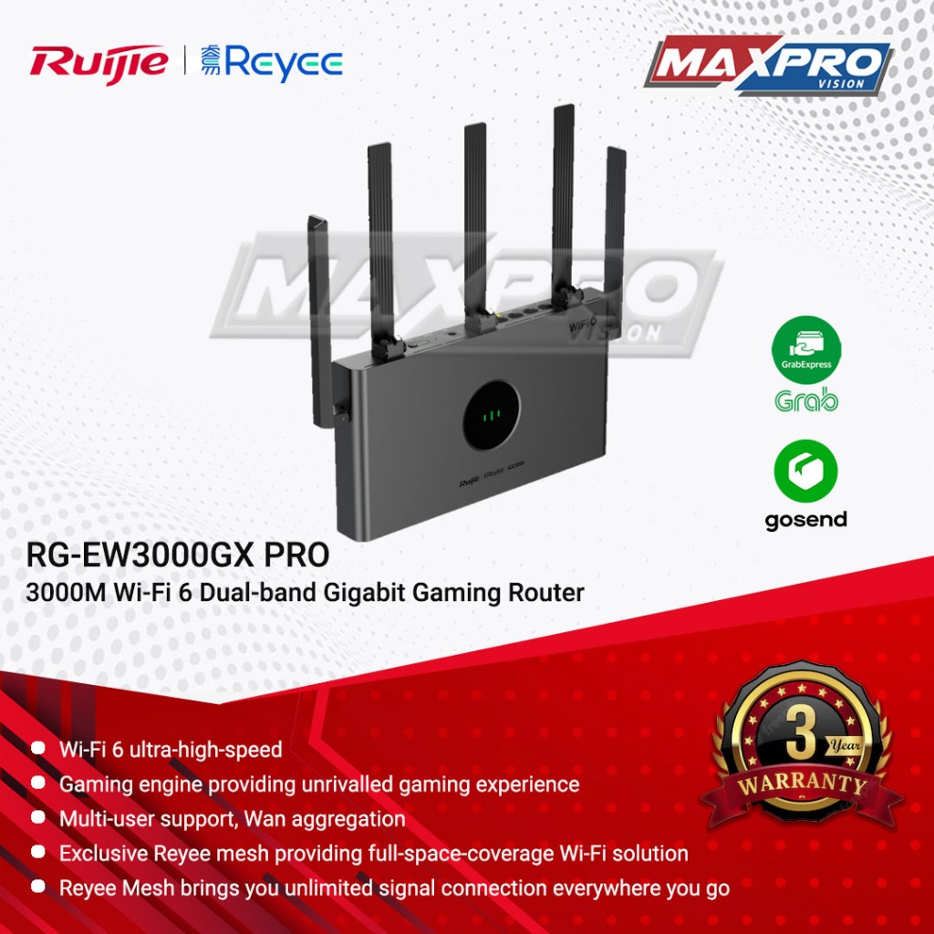 Jual RG-EW3000GX PRO - RUIJIE REYEE Wi-Fi 6 DUAL BAND GIGABIT GAMING ...