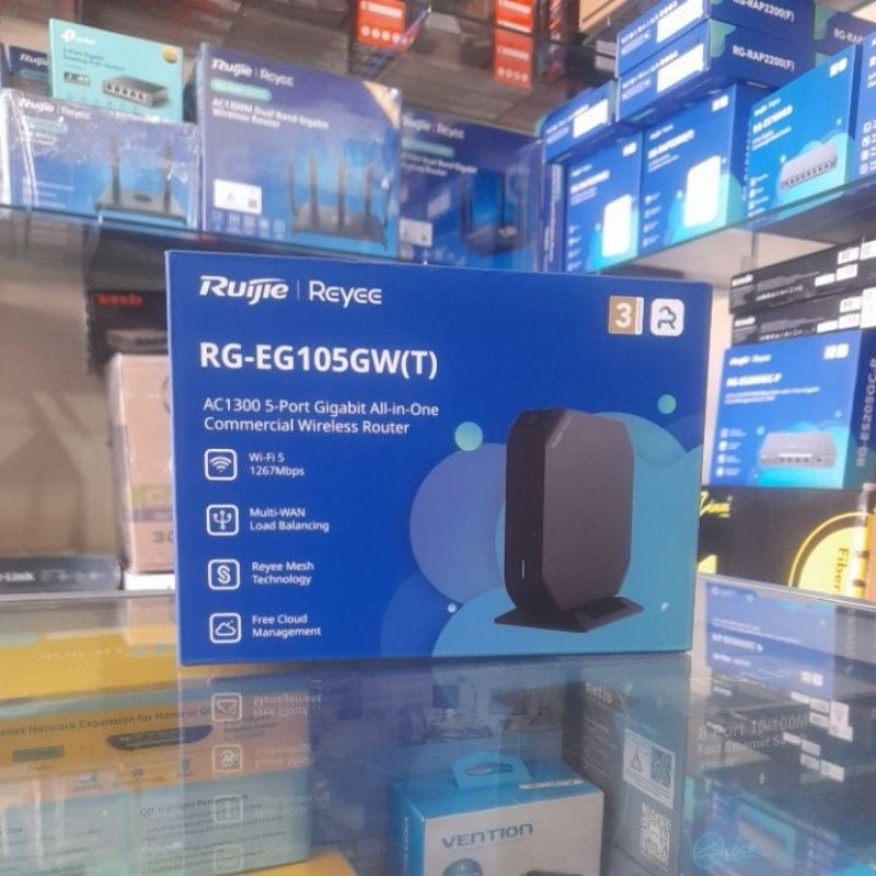 Jual Ruijiee Reyee RG-EG105GW(T) AC1300 5PORT GIGABIT ALL IN ONE ROUTER | Shopee Indonesia