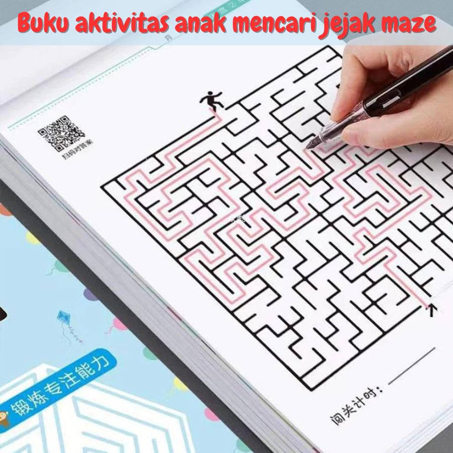 Jual Buku Aktivitas Anak Bermain Maze Labirin Game Permainan Mencari Jalan Jejak Peta BA0001 ...