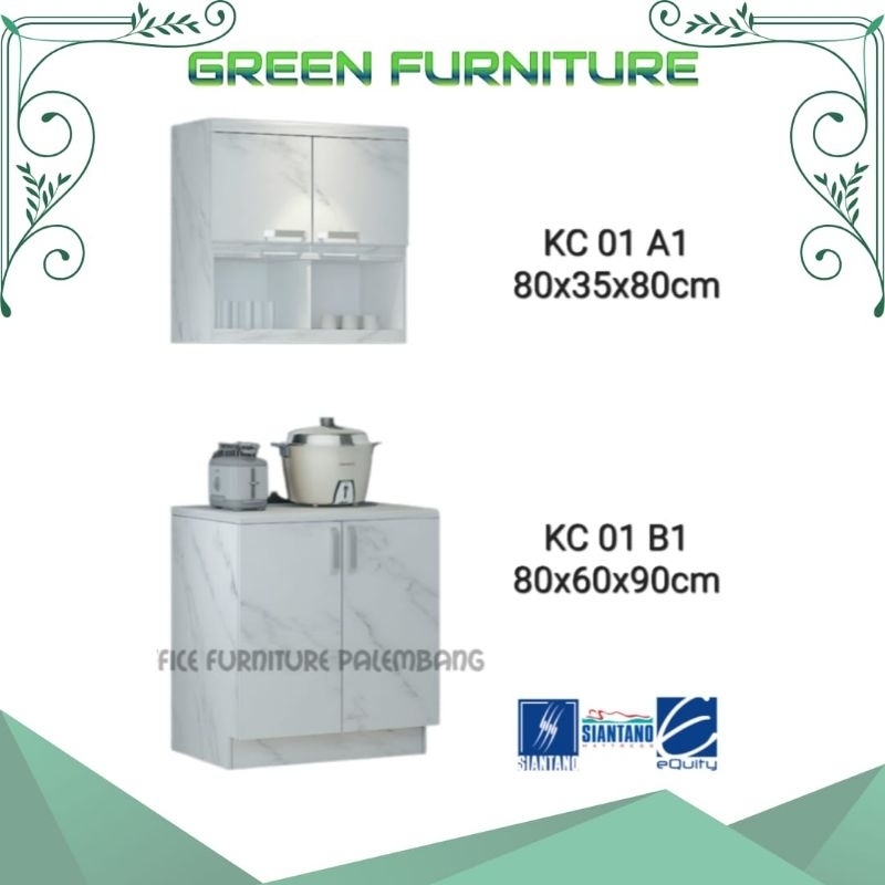 Jual kitchen set siantano KC 01 A1 B1 lemari rak piring lemari dapur ...