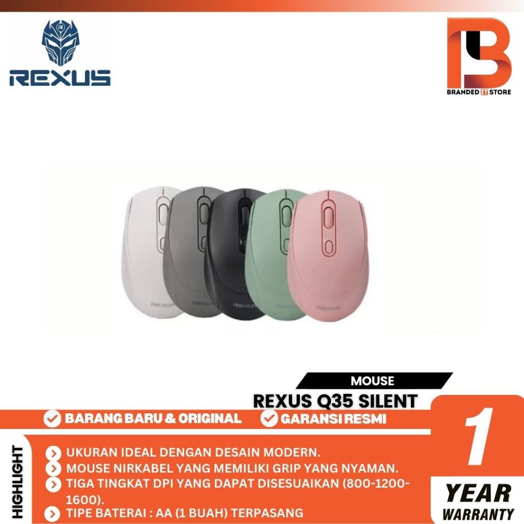 Jual Rexus Q35 Q-35 Q 35 Mouse Wireless Office Silent Click Original ...