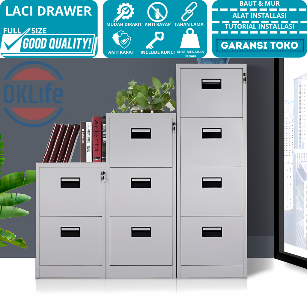 Jual OKLIFE LACI SUSUN DRAWER LACI BESI LACI BESI SUSUN DRAWER BESI ...