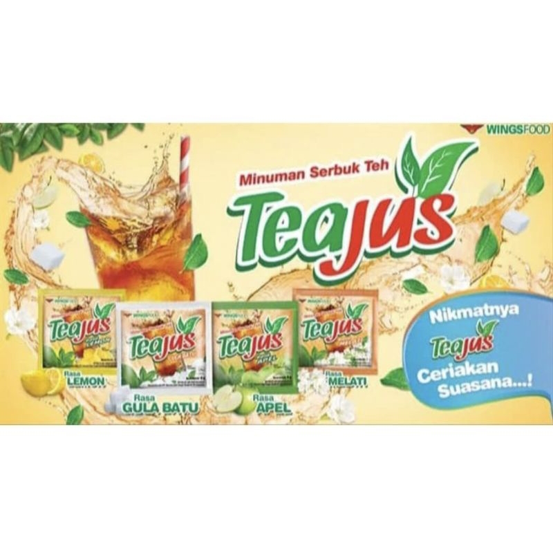 Jual Teajus TEA jus 10 sachet TEH Gula Batu Apel Lemon Melati Madu ...