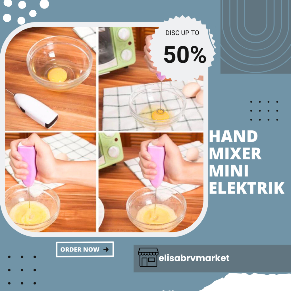 Jual HAND MIXER MINI ELEKTRIK / PENGADUK DALGONA|Mini Hand Mixture ...