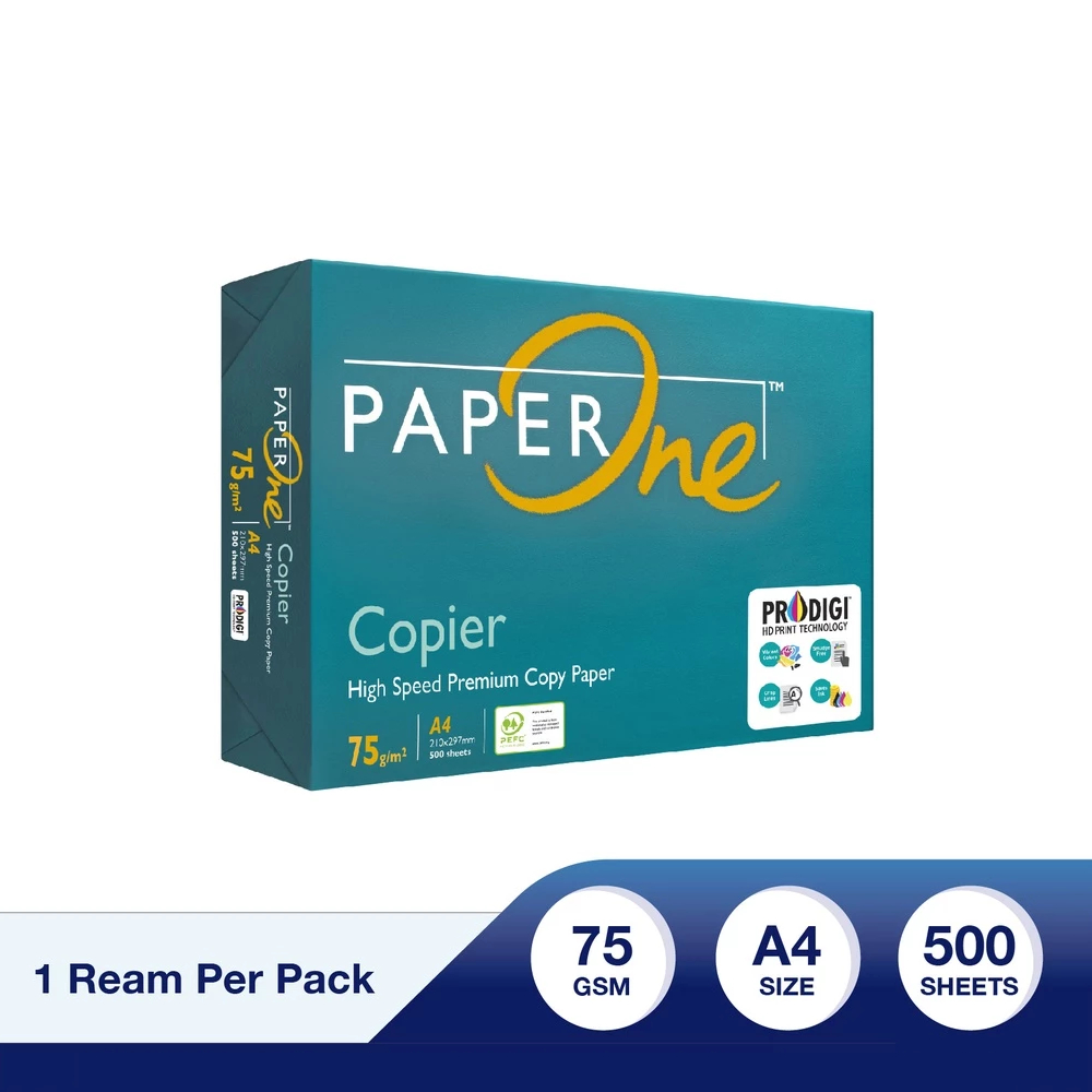 Jual Kertas HVS Paper One A4 75gr 1 Rim (500 lembar) Kertas Fotokopi ...