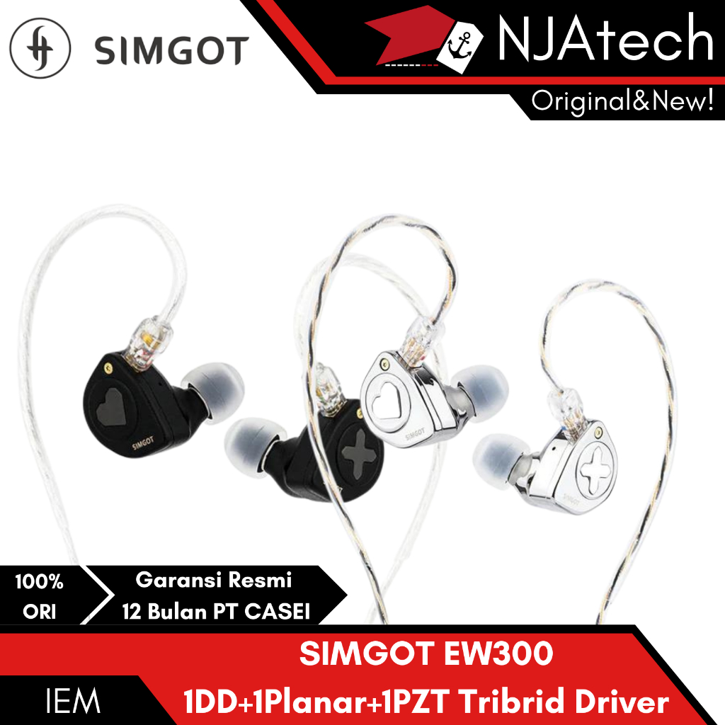 Jual Simgot EW300 1DD + 1Planar + 1PZT Tribrid Driver In Ear Monitor ...