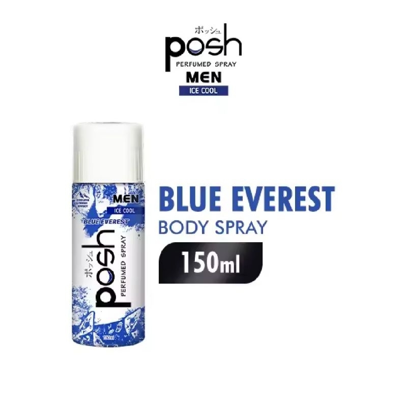 Jual Posh Men Body Spray Blue Everest 150 ML | Shopee Indonesia