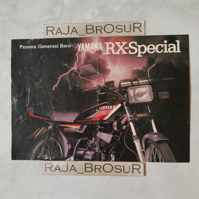 Jual Poster brosur katalog flyer jadul lawas Yamaha RXS RX S/RX Special 5speed 2tak 2T 1989 ...
