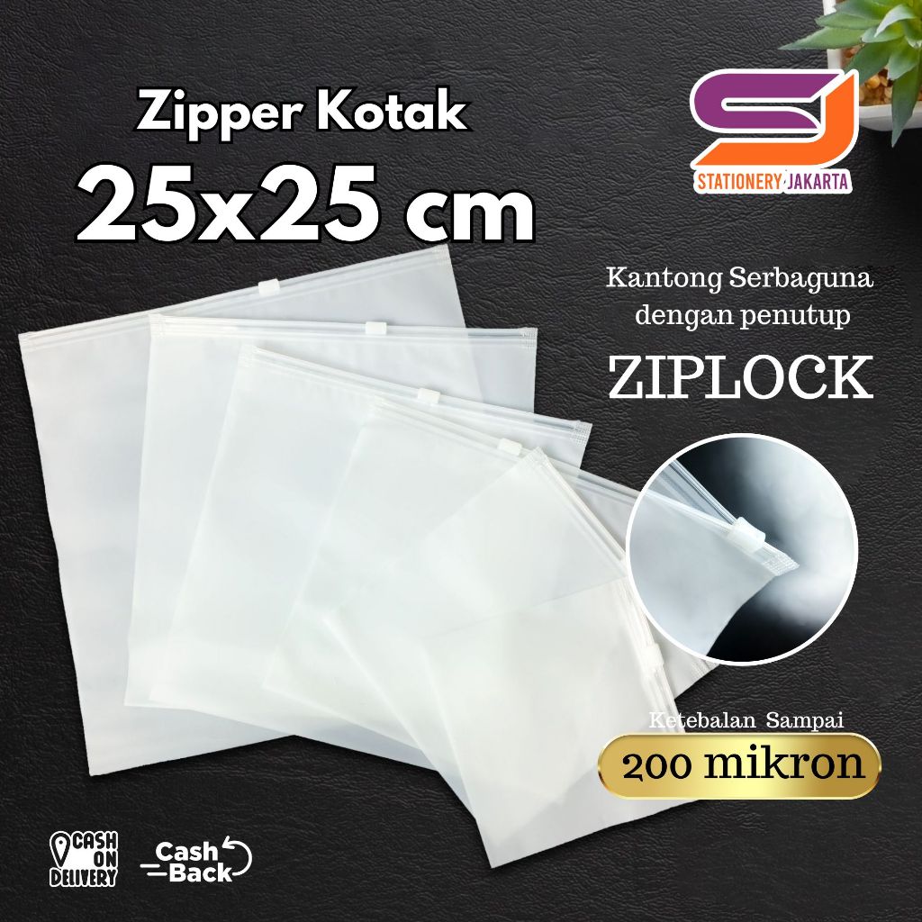 Jual Plastik Ziplock Zipper Bag Polos Transparan Doff Doft Buram Kotak ...