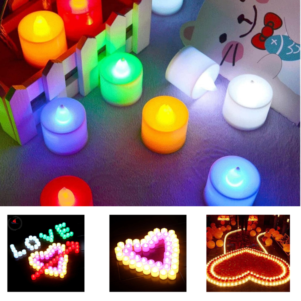 Jual Lilin LED Electric Elektrik Mini Warna Warni Lampu Lilin LED Mini ...