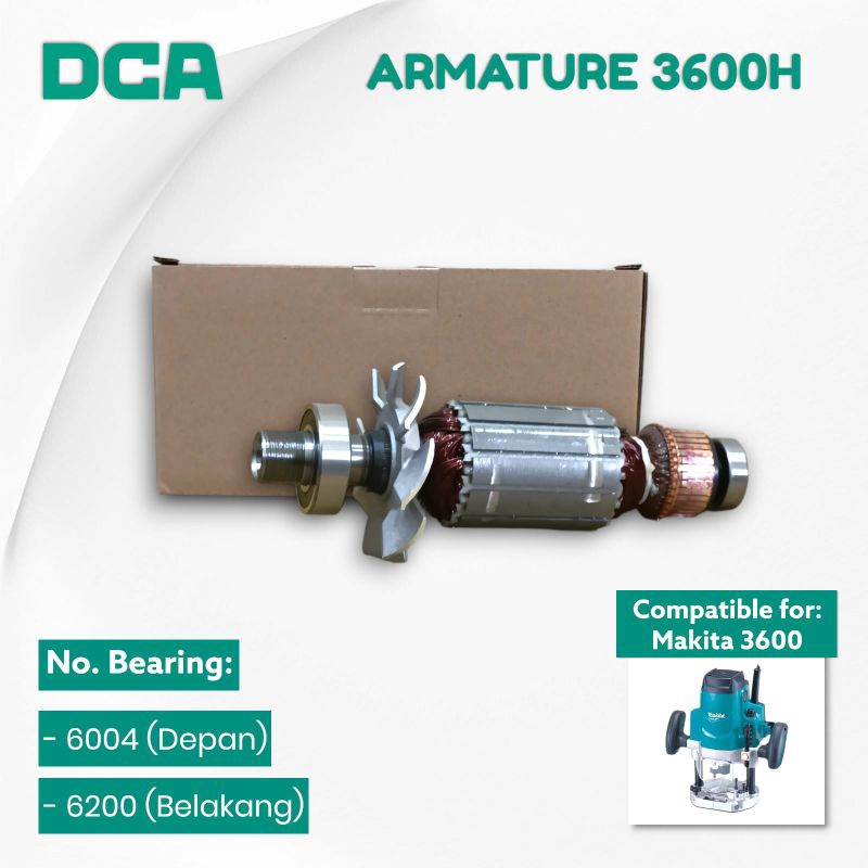 Jual Armature 3600H DCA Angker Dinamo Router Makita 3600H DCA | Shopee ...