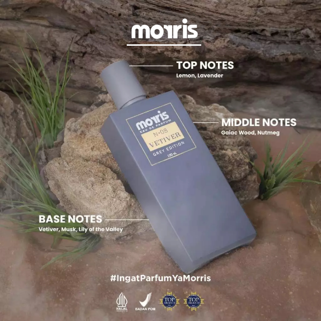 Jual MORRIS EAU DE PARFUME GREY EDITION VETIVER 100ML | Shopee Indonesia