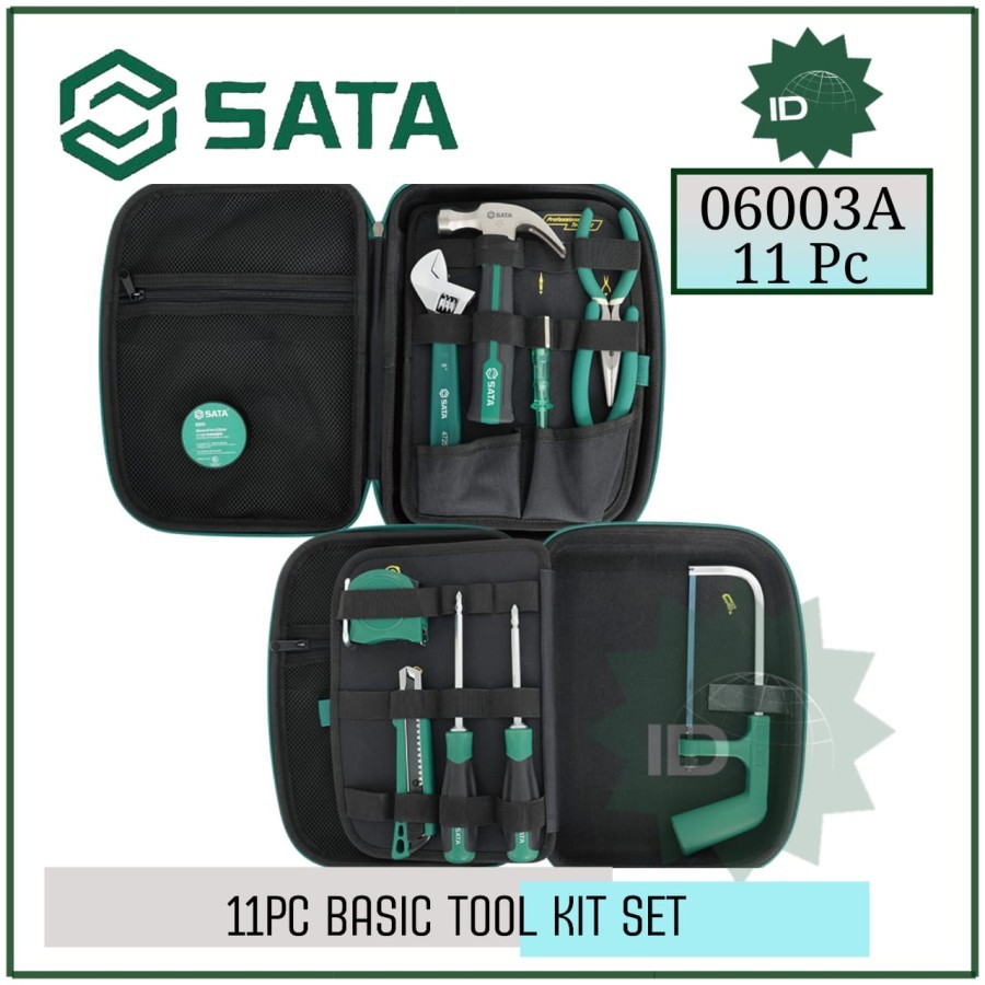 Jual Tool Kit Set 11 Pcs. Basic Tools Set 06003A Sata Tools | Shopee ...