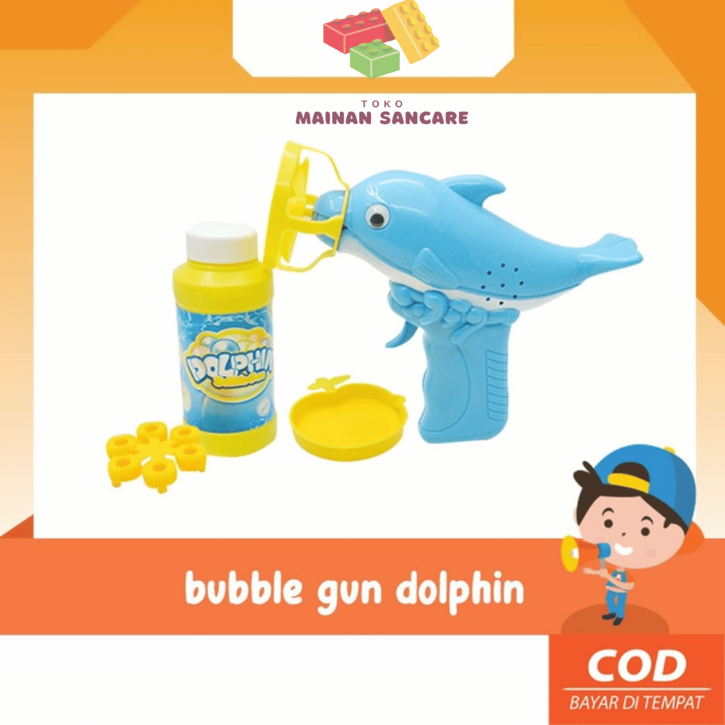 Jual Mainan BUBBLE GUN DOLPHIN Mainan Anak Tembakan Balon 5 Mata ...