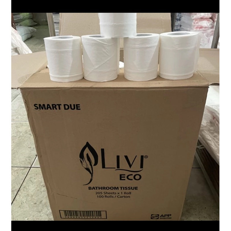 Jual Livi Smart Due Single Rol 205 Sheet / Tissue Gulung Toilet ( 1 dus ...