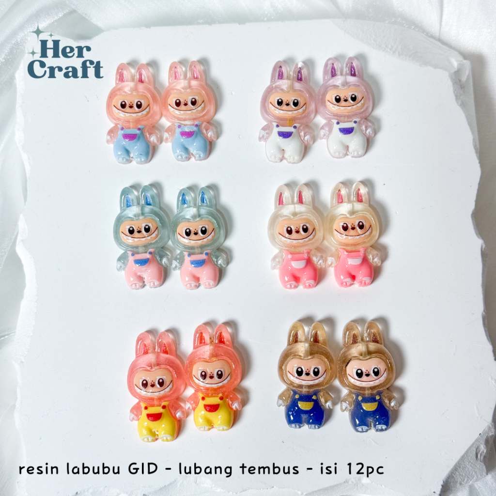 Jual Hercraft - resin Labubu dove dan Labubu GID lubang tembus - isi ...