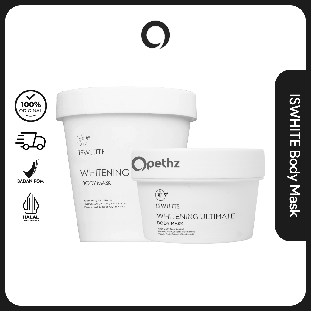 Jual ISWHITE Ultimate Brightening Body Mask Masker Badan Pencerah Kulit ...