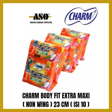 Jual Pembalut Charm Body Fit EXTRA MAXI (non wing) Renceng isi 10 ...