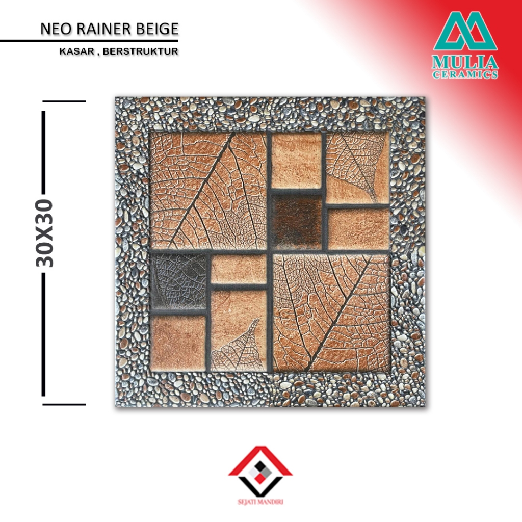 Jual keramik 30x30 - motif batu alam - mulia neo rainer beige | Shopee ...
