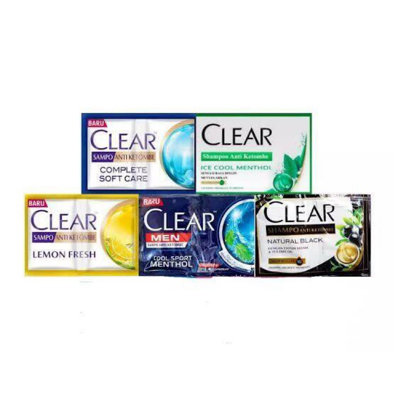 Jual Clear shampoo sachet renceng isi 10pcs / Clear sachet murah ...