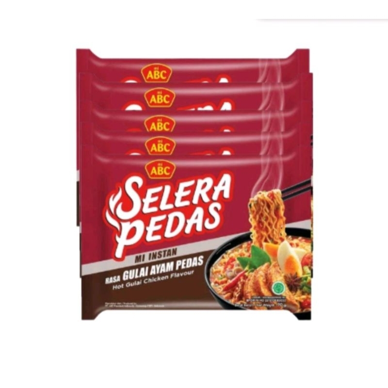 Jual Mie Abc Selera Pedas Rasa Gulai Ayam Pedas Nampol ( 5 pc ...