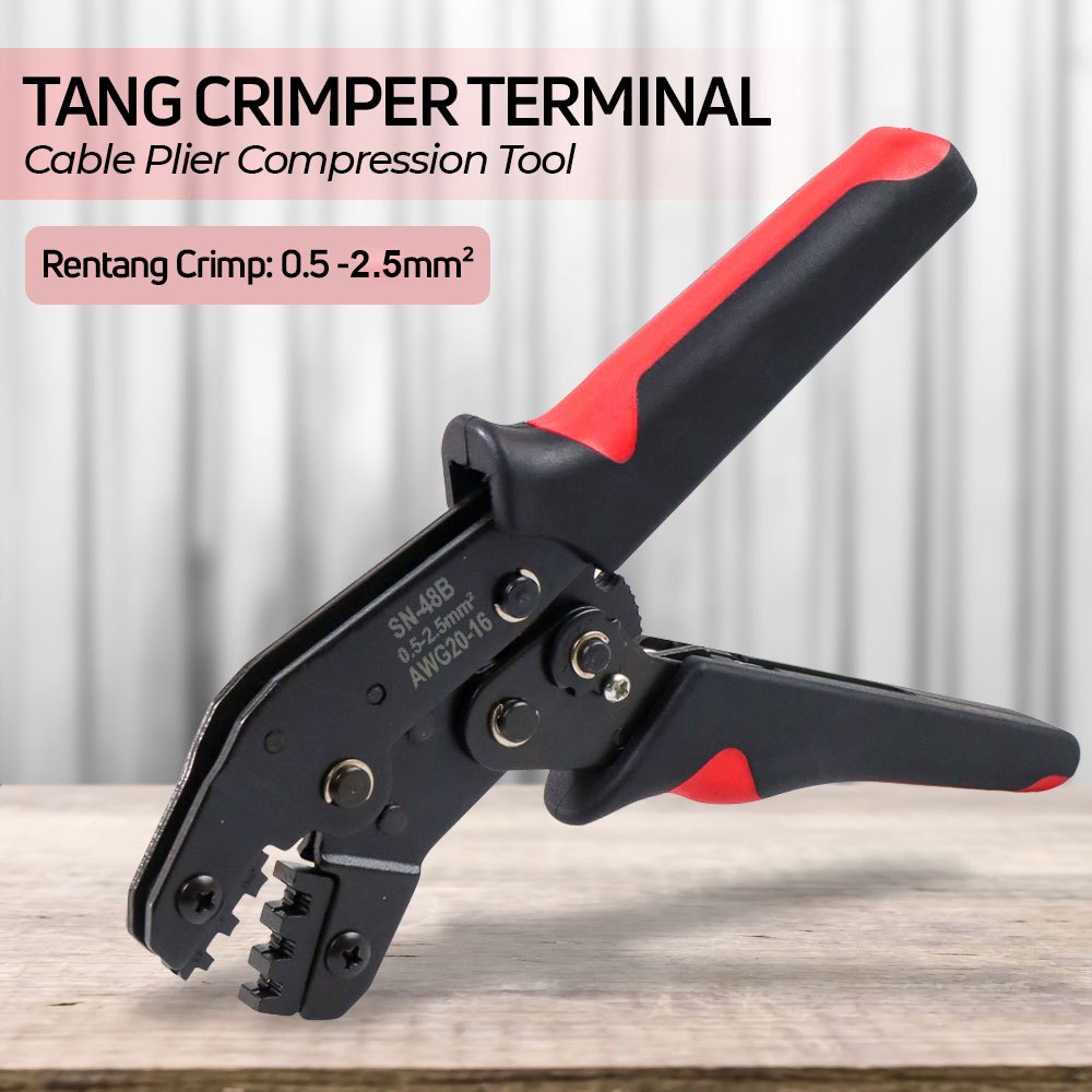 Jual Tang Crimping Skun 0.5 - 2.5 mm² Kabel Press Terminal Plier ...
