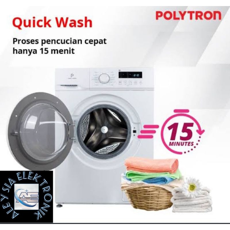 Jual MESIN CUCI FRONT LOADING POLYTRON 7KG /PFL-7050 BERGARANSI RESMI ...