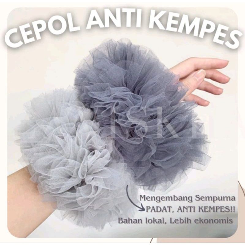 Jual CEPOL HIJAB ANTI PUSING JUMBO STANDAR/IKAT RAMBUT SCRUNCHIE TILLE ...