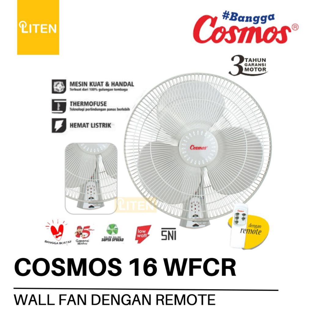Jual COSMOS 16 WFCR - Wall Fan Cosmos 16" WFC / Kipas Angin Dinding ...