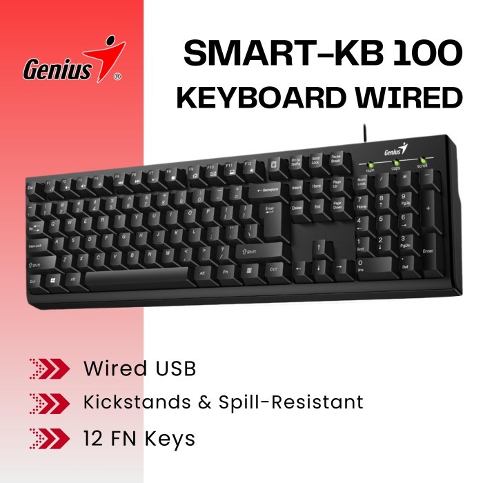 Jual Genius Keyboard KB 100 USB Smart Keyboard Genius KB 100 | Shopee ...