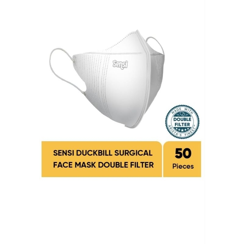 Jual Masker Duckbill Double Filter - Sensi (1 Box isi 50 pcs) | Shopee ...