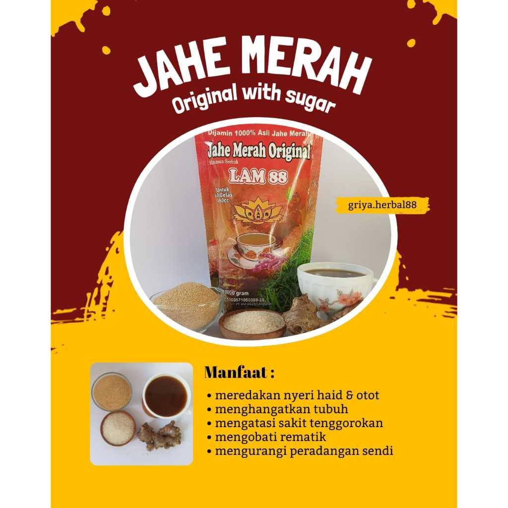 Jual JAHE MERAH ORIGINAL - INSTANT KEMASAN 1 KG | Shopee Indonesia