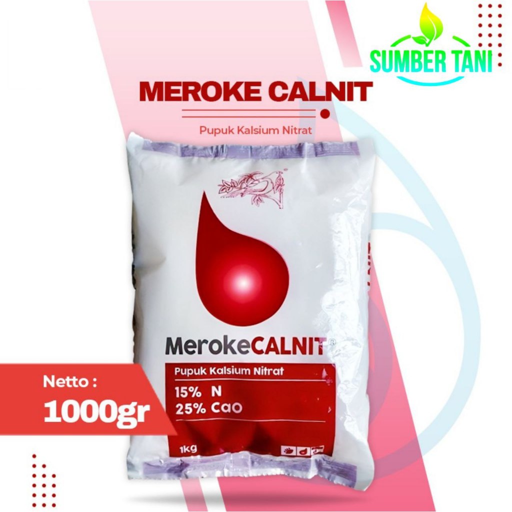 Jual Meroke CALNIT 1 kg | Pupuk Kalsium Nitrat | Pupuk Hidroponik Grade ...