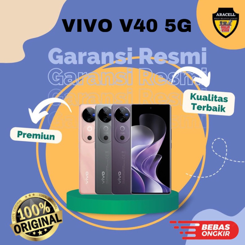 Jual Vivo V40 5G 12/256 & 12/512 New segel garansi resmi vivo | Shopee Indonesia