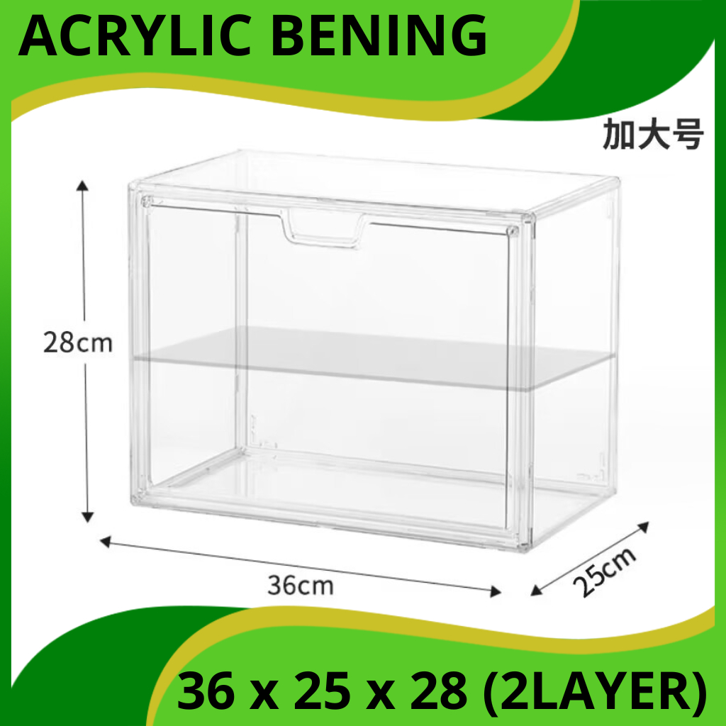 Jual ACRYLIC BOX Transparent STORAGE Drop Front Acrylic Box TAS HANDBAG ...
