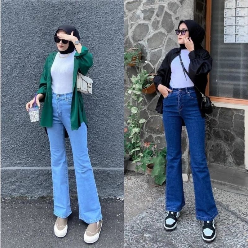 Jual HW Cutbray Jeans Wanita - Highwaist Jeans Cutbray Loose Vol 2 | Shopee Indonesia